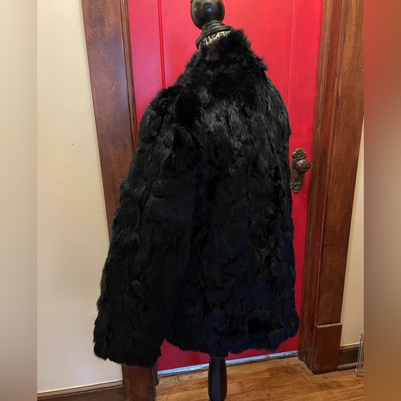 jonathan christopher | Jackets & Coats | Vintage Black Genuine Rabbit ...